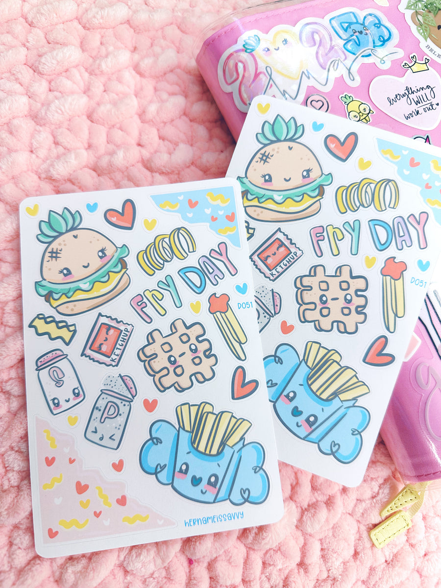 D051 - Fry Day Deco Sticker Sheet – hernameisSavvy