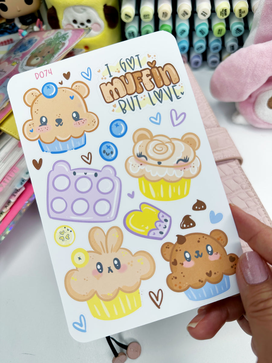 D074: Muffin But Love Sticker Sheet – hernameisSavvy