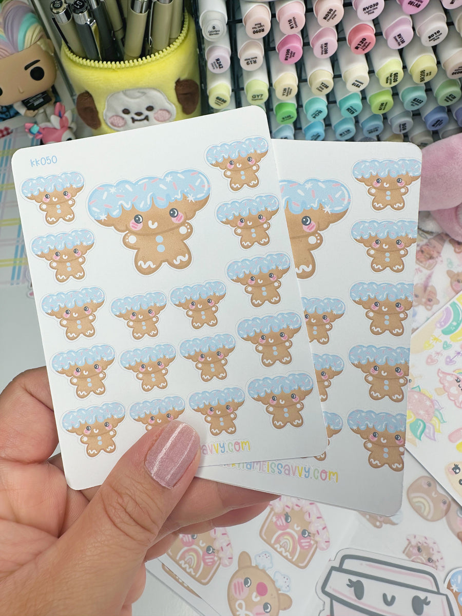 KK050 - Gingerbread Kohei Sticker Sheet – hernameisSavvy