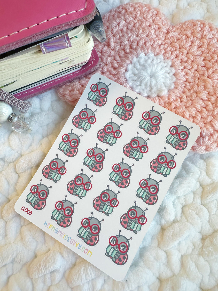 LL005 - Reading Li'i LadyBug Sticker Sheet – hernameisSavvy