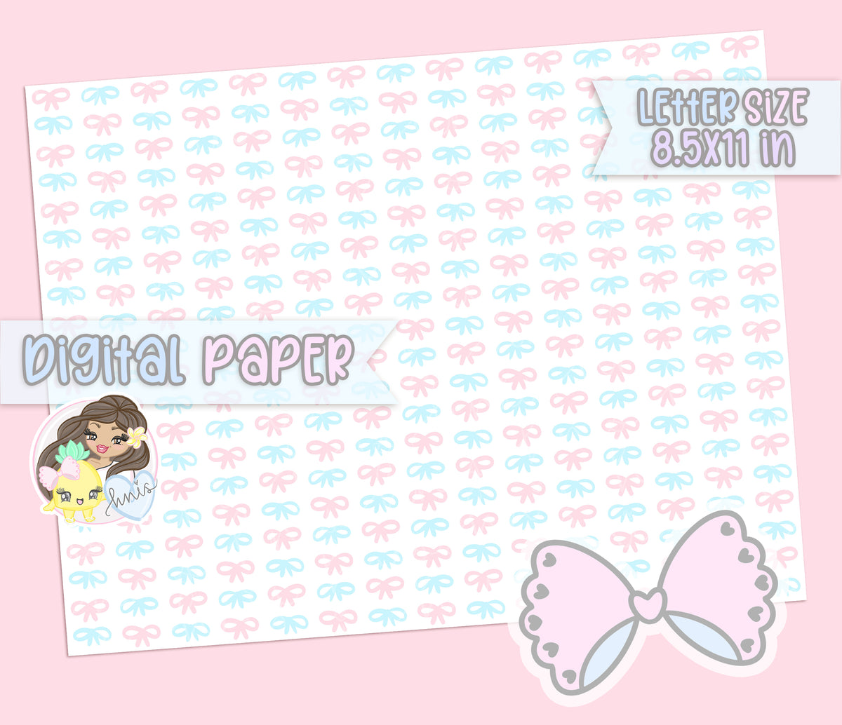 Bearista Infinity Bows Digital Paper – hernameisSavvy