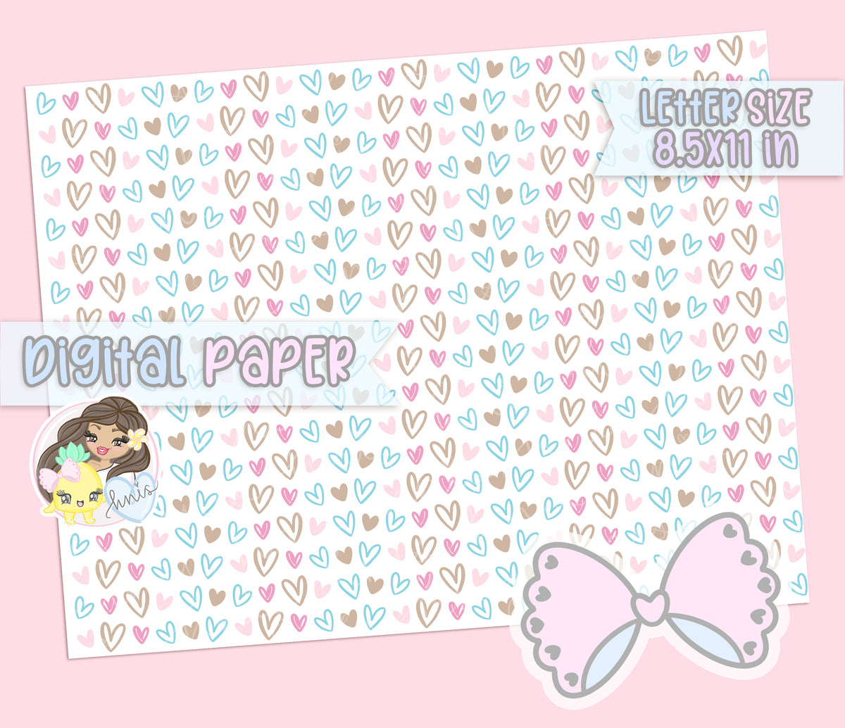 Bearista Collection Hearts Digital Paper – hernameisSavvy