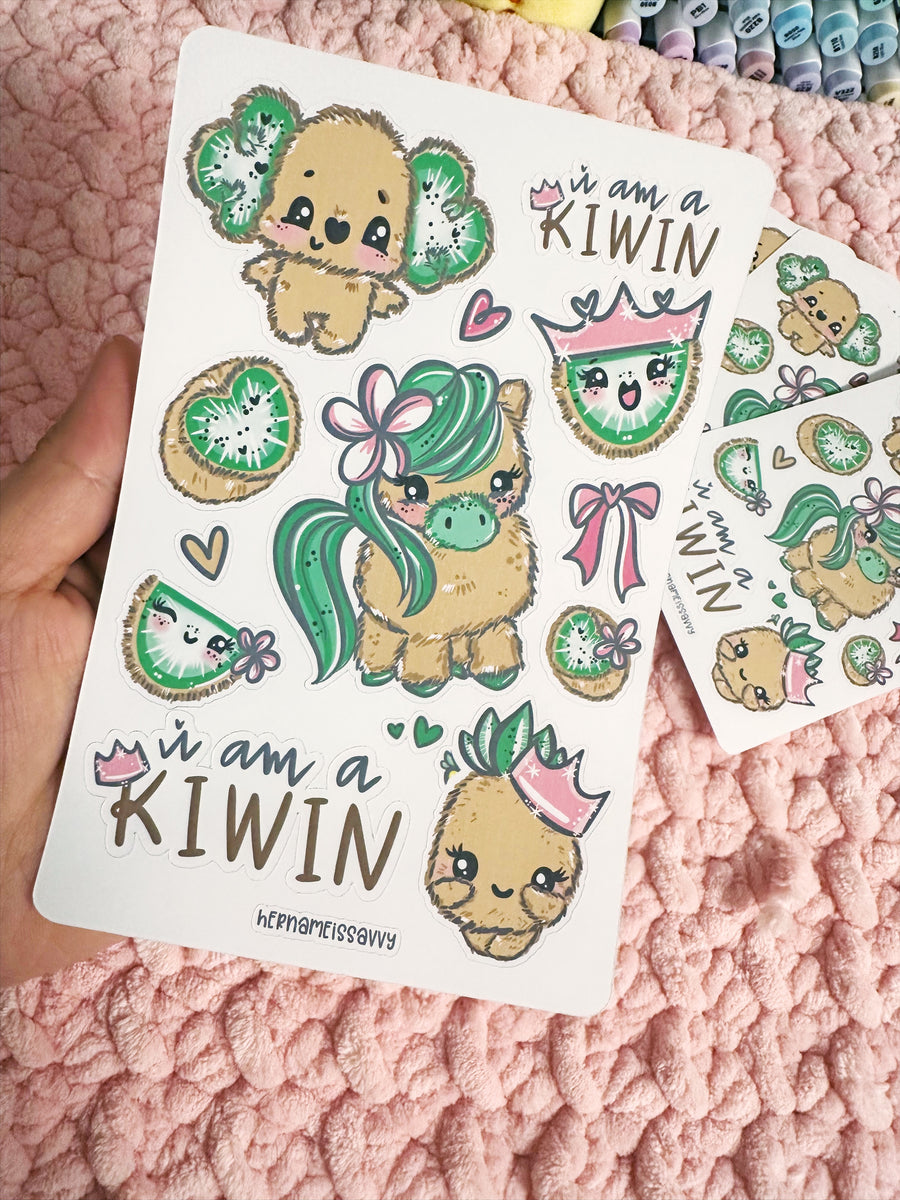 D045 - I Am A Kiwin Deco Sticker Sheet – hernameisSavvy