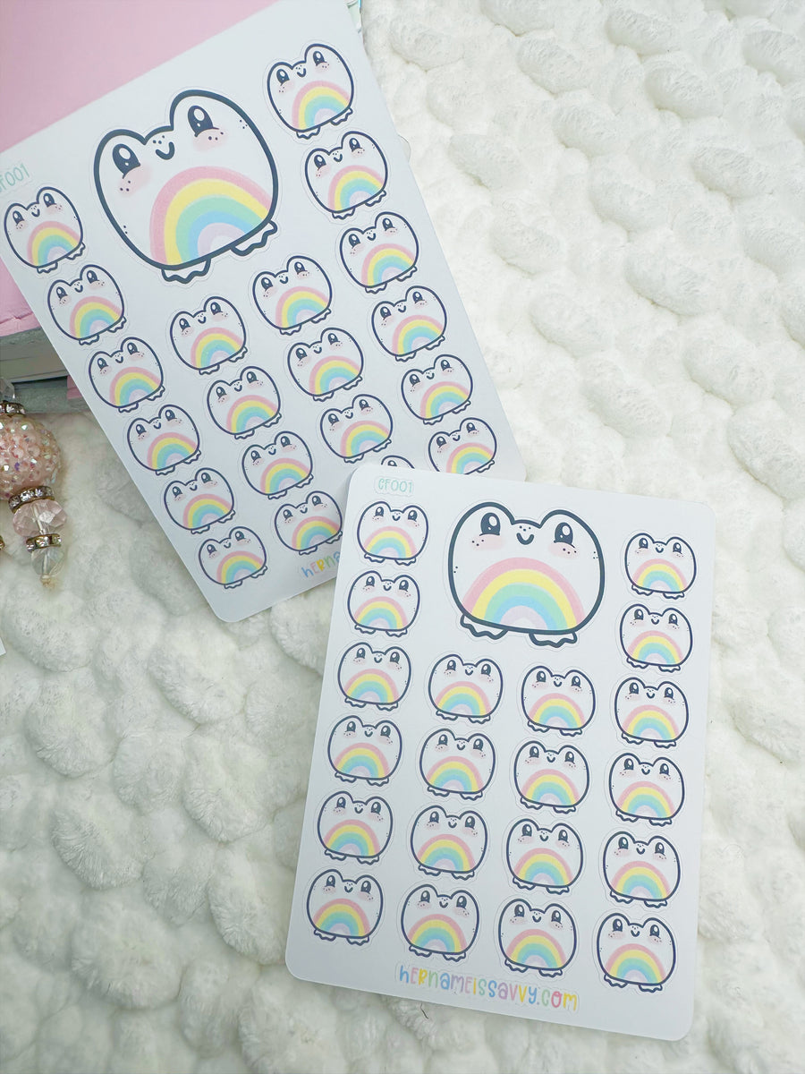 CF001 - Coconut Frog Sticker Sheet – hernameisSavvy