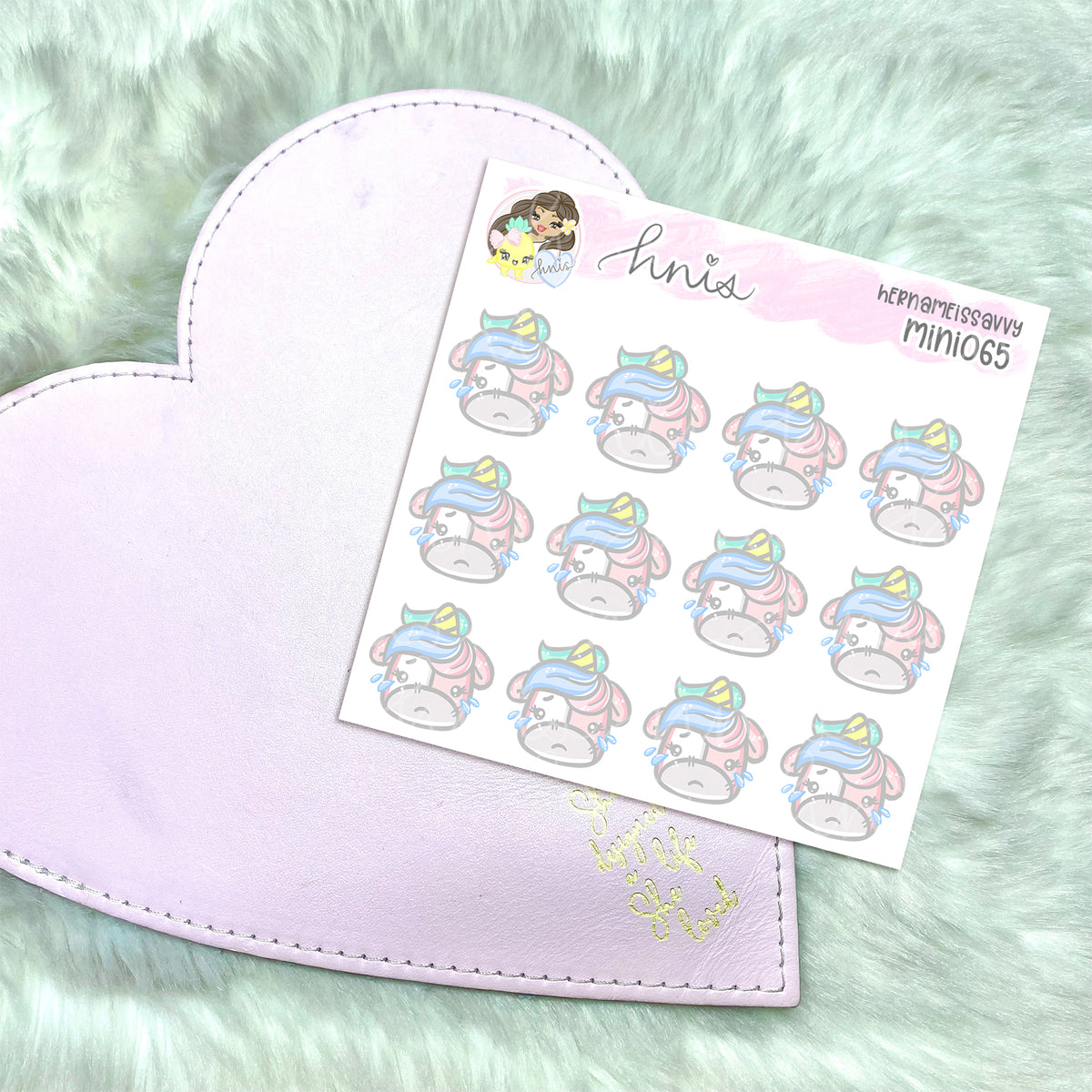 MINI065 - Crying Sprinkle Unicorn Sticker Sheet – hernameisSavvy