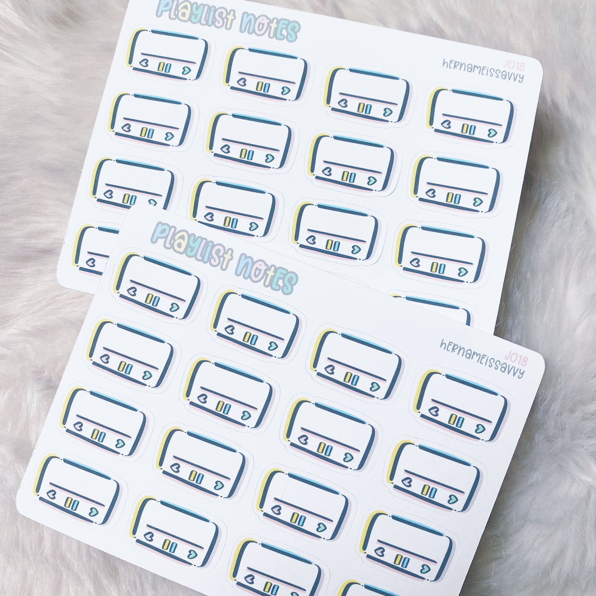J018 - Small Audio Notes Sticker Sheet – hernameisSavvy