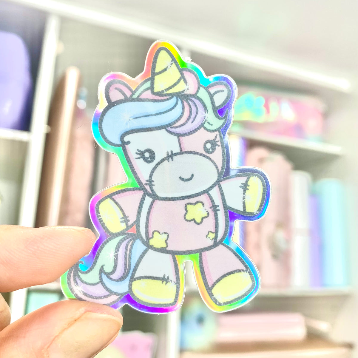 Holographic Sprinkles Unicorn Waterproof Sticker – hernameisSavvy