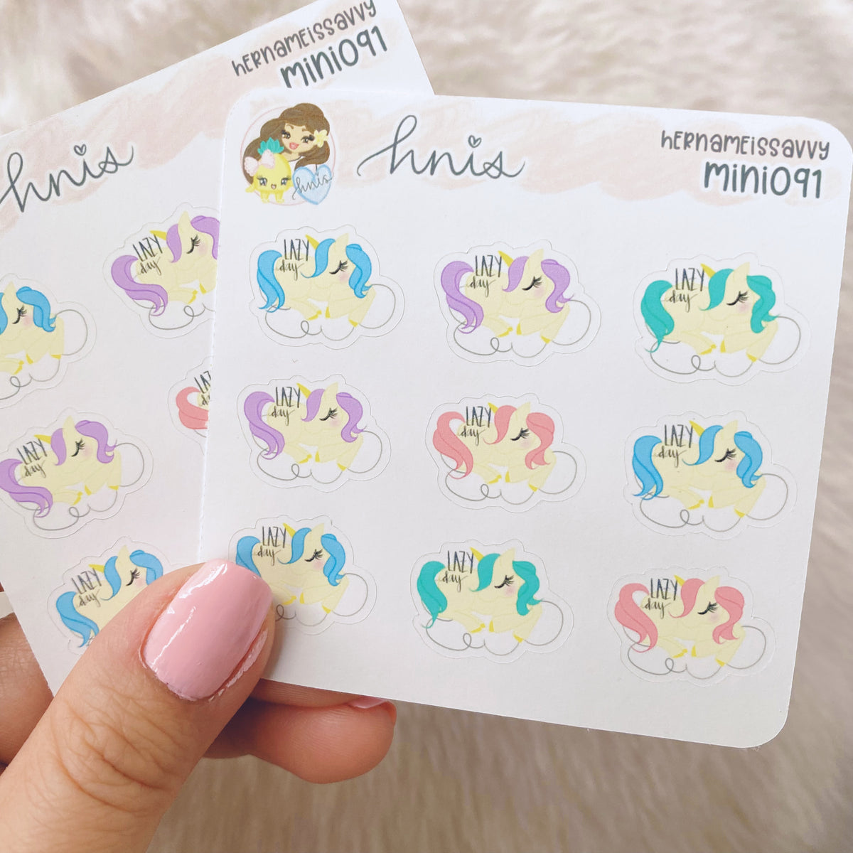 MINI091 - Lazy Unis Sticker Sheet – hernameisSavvy