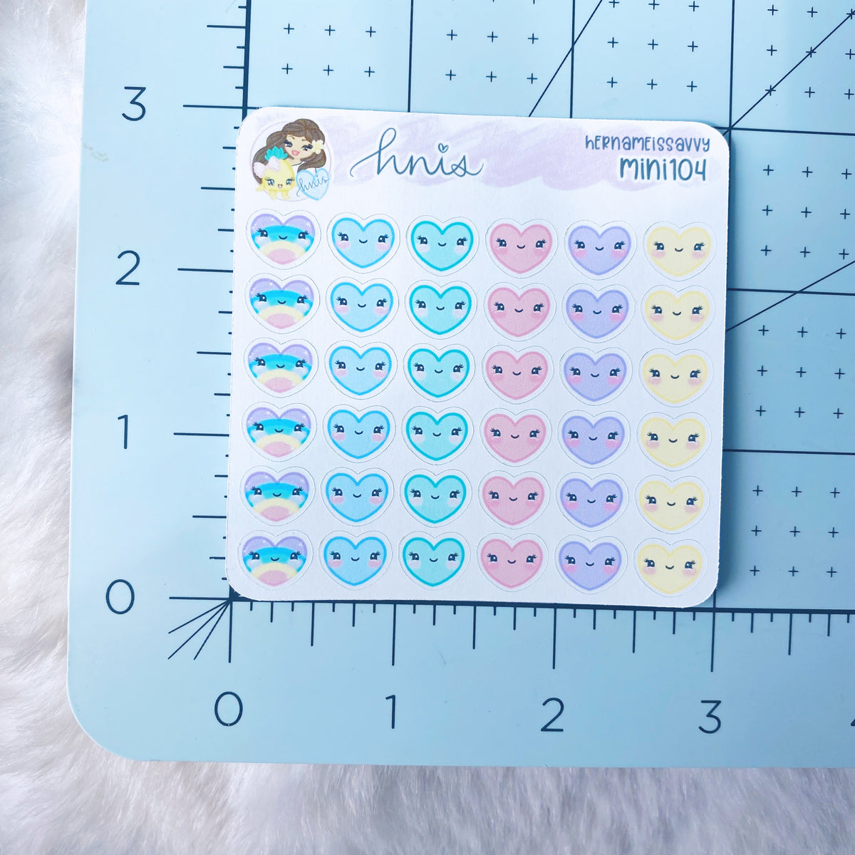 MINI104 - Happy Hearts Sticker Sheet – hernameisSavvy