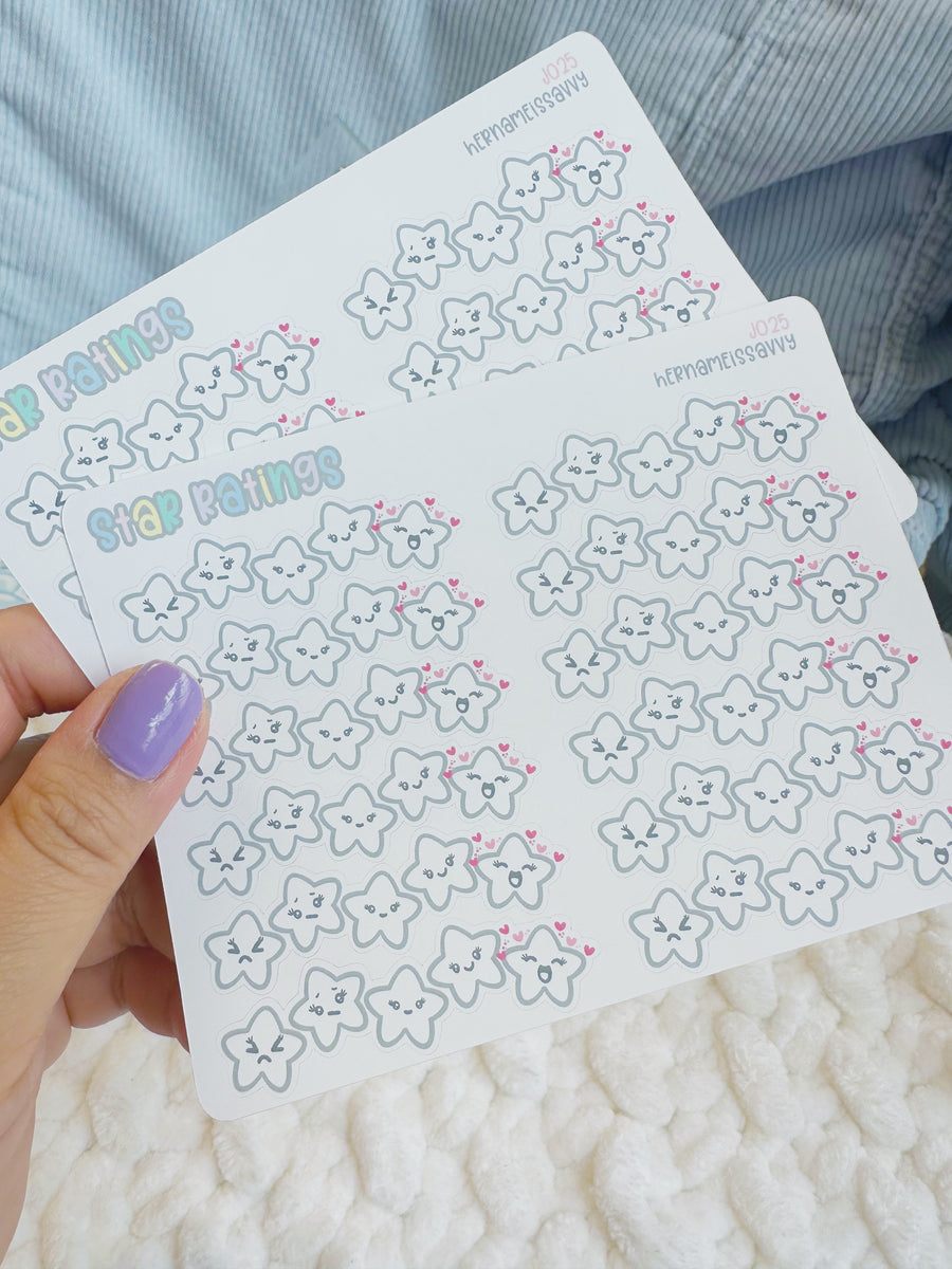 J025 - Star Rating Sticker Sheet – hernameisSavvy
