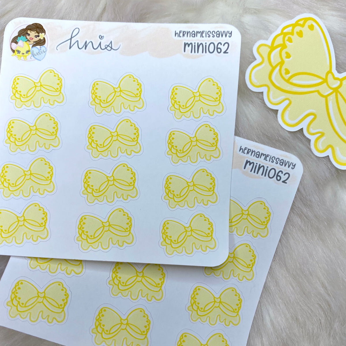 MINI062 - Butter Bows Sticker Sheet – hernameisSavvy